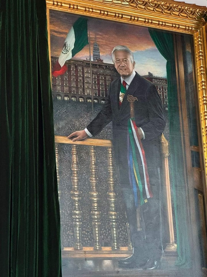 AMLO inmortalizado: devela su retrato en la Galería de los Presidentes ...