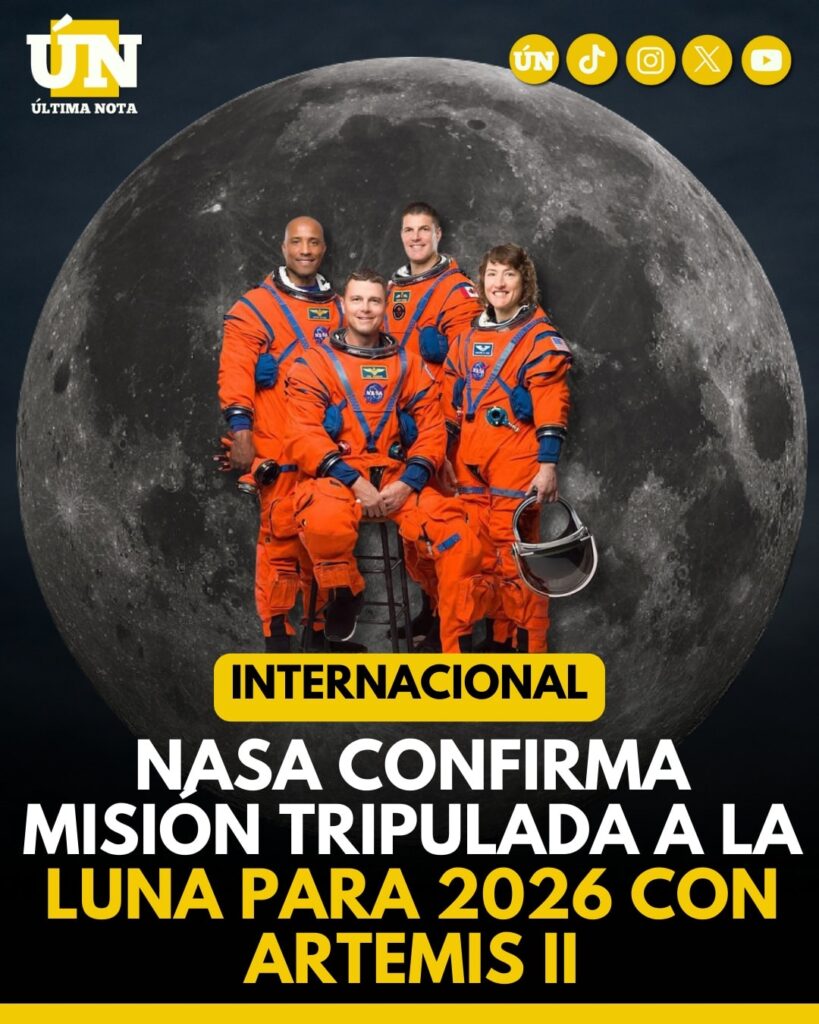 NASA Confirma Misión Tripulada a la Luna para 2026 con Artemis II ...